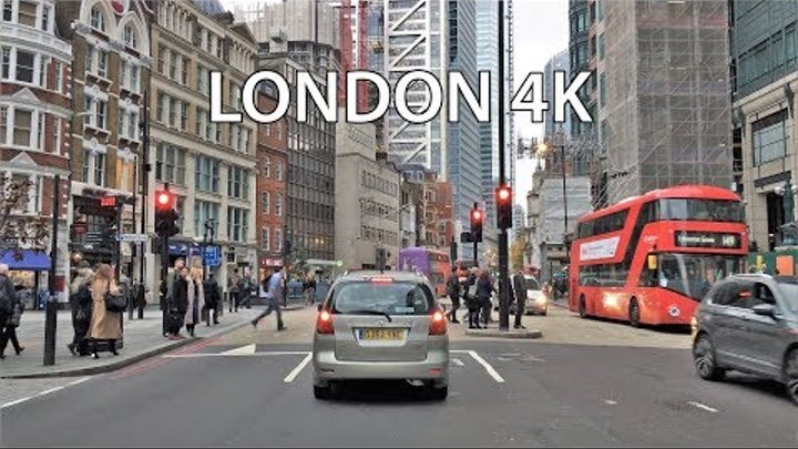London Drive 4K - London Skyscraper District - UK
