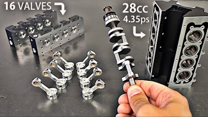 REAL Model V8 Engine Assembly & RUN!