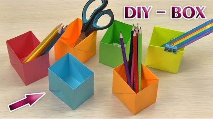 How to make a box from paper? (DIY - Do it Yourself, Paper craft)