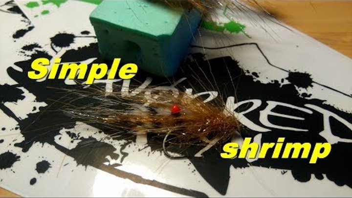 Simple shrimp fly. Нахлыстовая мушка креветка.