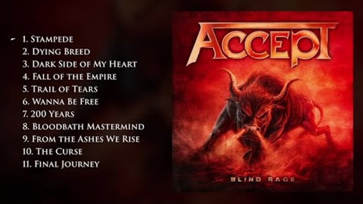 ACCEPT - Blind Rage (OFFICIAL FULL ALBUM STREAM)