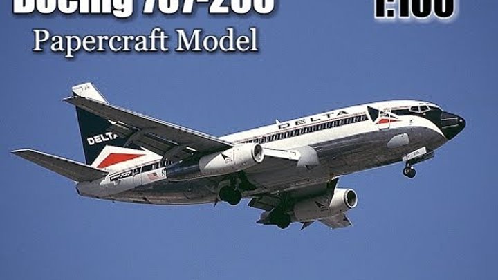 Boeing 737-200 Delta Airlines papercraft model (Murph's Models) / Боинг ...