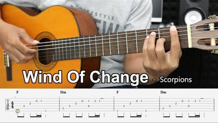 Wind Of Change – Scorpions - Fingerstyle Guitar Tutorial + TAB & Lyrics