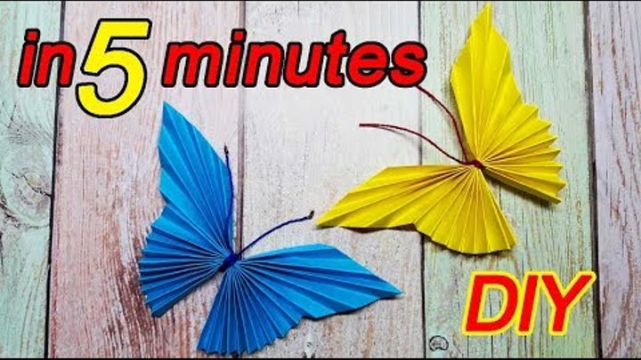 How to make a paper butterfly //Origami butterfly