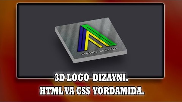 3D logo dizayni html va css yordamida