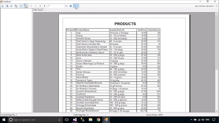C# Tutorial - Create Crystal Report using Stored Procedure | FoxLearn