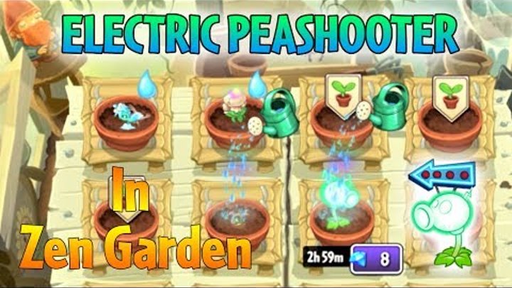 Plants vs. Zombies 2 - Electric Peashooter in Zen Garden
