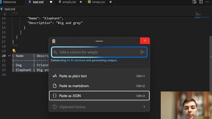 Advanced Paste - New PowerToys feature!