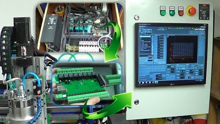 CNC #20 Новый электрошкаф для ЧПУ станка! Контроллер PLCM от Purelogic!