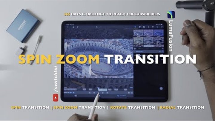Lumafusion 2.4 Spin Zoom transition | Spin, Rotate, Radial Transition ...