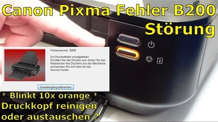 Canon Pixma B200 Error - Fehler beheben FIX - [English subtitles]