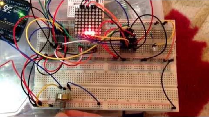 Arduino 8x8 led matrix ping pong game