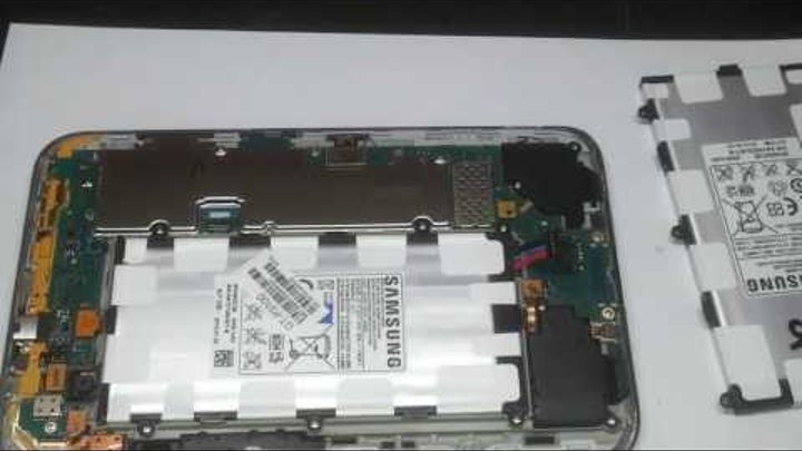 SAMSUNG GALAXY TAB2 P3100 видеоотчет замена акб