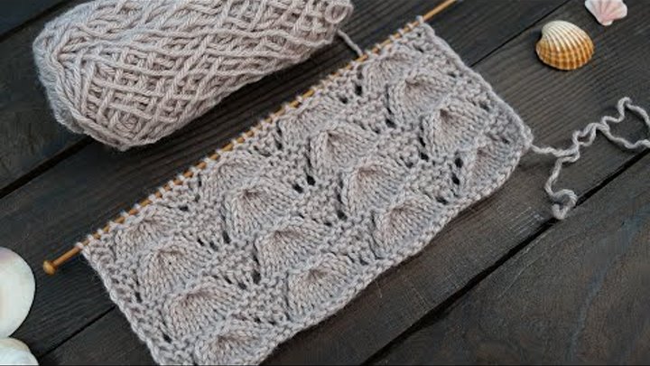 Узор Lucina Shell спицами / knitting pattern