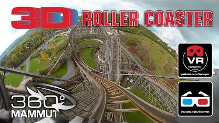3D 4K 360° Roller Coaster - Mammut Gerstlauer Roller Coaster - VR180 ...