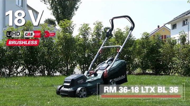 METABO RM 36-18 LTX BL 36 АККУМУЛЯТОРНАЯ ГАЗОНОКОСИЛКА