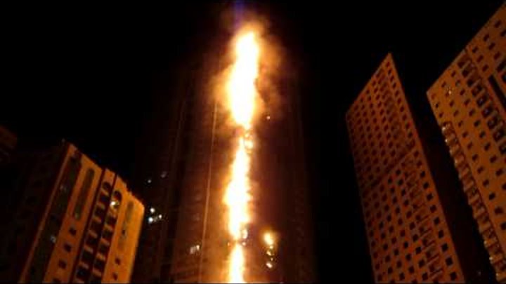 Building on fire in Al Nahda, Sharjah